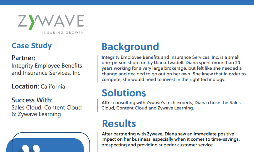 Integrity Employee Benefits Case Study - Zywave