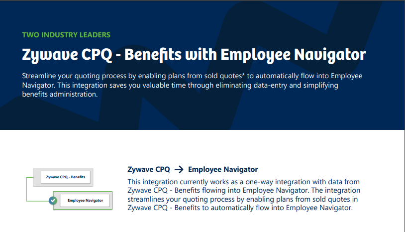 Employee Navigator Integration Info Sheet - Zywave