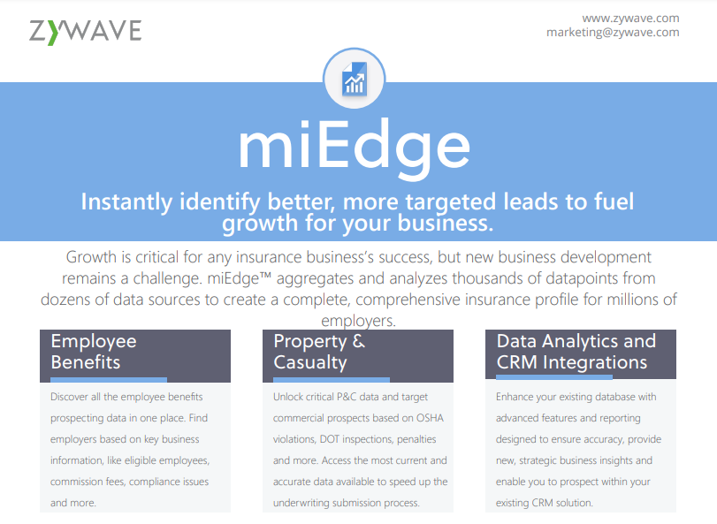 miEdge Info Sheet - Zywave